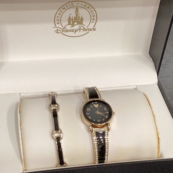 Disney | Accessories | Disney Black And Gold Watch Collection | Poshmark